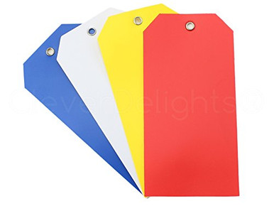 100 Pack - CleverDelights Plastic Tags - 4.75