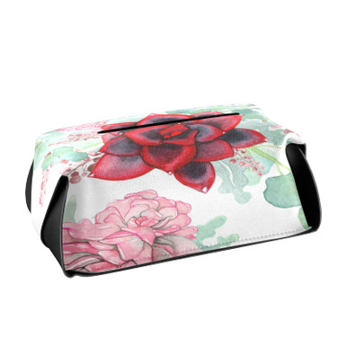 Succulent Plants Printed Tissue Box Cover Rectangular Leather Tissue ...