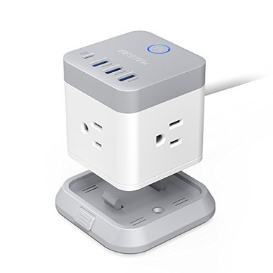 BESTEK Power Strip with USB,Vertical Cube Mountable Power Outlet ...