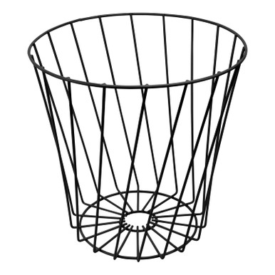 Zerodeko Mesh Wire Garbage Can Black: Litter Trash Bin Round Open Top ...