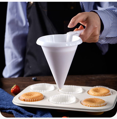 JunJia Cream Funnel Hand-held,Piston Funnel Confectionery Funnels with ...