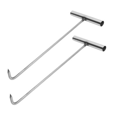Didiseaon 4 Pcs T-Hook Meat Hook Flipper Manhole Lift Hooks Wheel pin ...