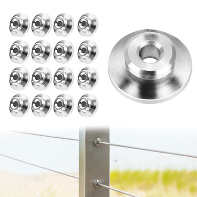 20 Pack Cable Railing Grommets for 1/8" Cable, Stainless Steel Grommets ...
