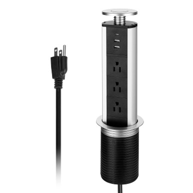 Pop Up Outlet for Kitchen Countertop, 3.35" Hole Size Grommet Power Pop ...