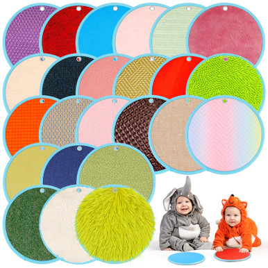 Wettarn 24 Set Sensory Mats Assorted Mini Fun Sensory Wall Panel ...