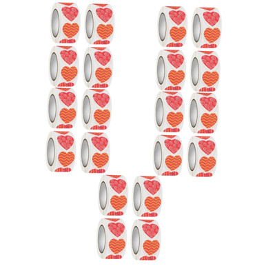 Ciieeo 20 Rolls Heart Seal Gift Wrapping Decals Baking Label Sticker ...