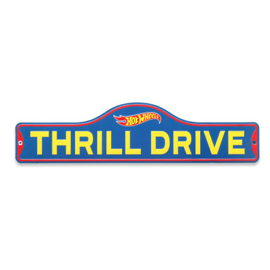 Mattel Hot Wheels Metal Sign - Thrill Drive Hot Wheels Street Sign for ...
