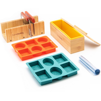 HomeBuddy Soap Molds with Soap Cutter Set - Ultimate Soap Making ...