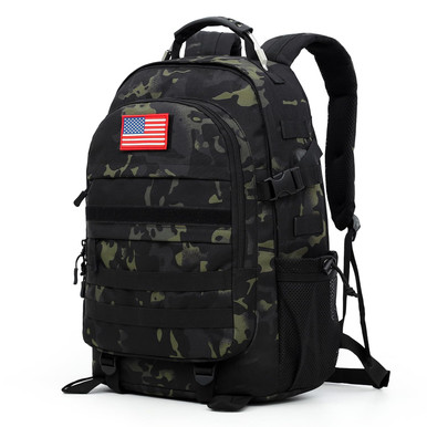 outdoor plus Tactical Backpack for Men,Waterproof Army Bookbag with USB ...