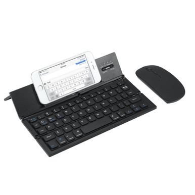 Bluetooth Keyboard and Mouse Set, Portable Foldable Bluetooth Wireless ...