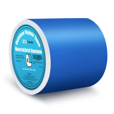 360Tronics Pool Cover Repair Tape 6" W X 33'L, Leak Seal Blue ...