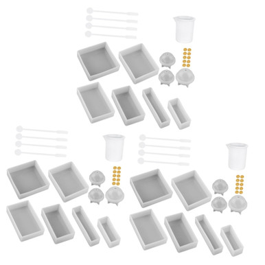 EXCEART 3 Sets Epoxy Mold Creativity Hand Tool Cube Shape Molds ...