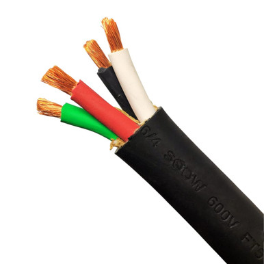 5 Feet 6/4 SOOW Cable Cord Wire - 6 Gauge 6 AWG 4 Conductor 600V ...
