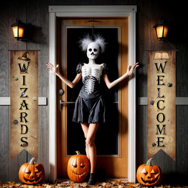 Wizards Porch Signs Magical Wizard Banner Wizards Door Sign Sets ...