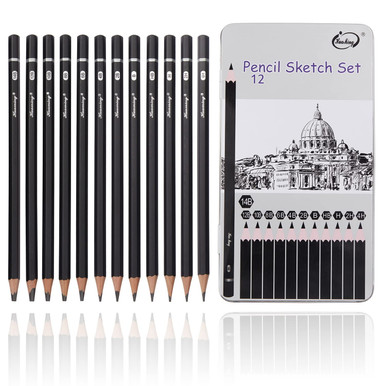 Qionew Sketch Pencils for Drawing,12 Pack Drawing Pencils, Art Pencils ...