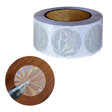 1 inch Transparent Seal Stickers. 1000pc Clear Shiny Patterns Round ...