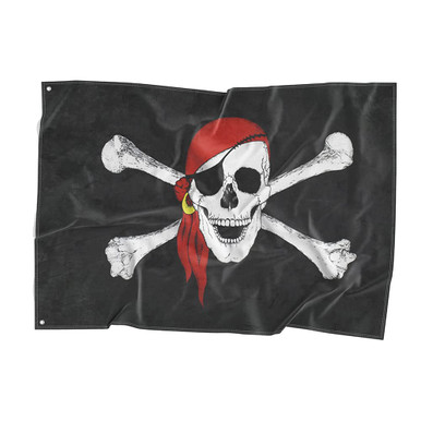 DELAYNOMORE77 Pirate Flag Red Bandana Skull Banner Polyester 3x5 Foot ...