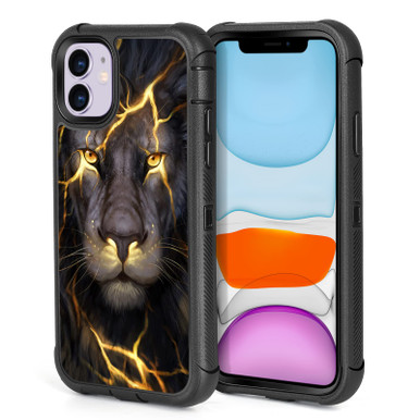 Compatible with iPhone 11 Case Cool Golden Magma Lion King Design for ...