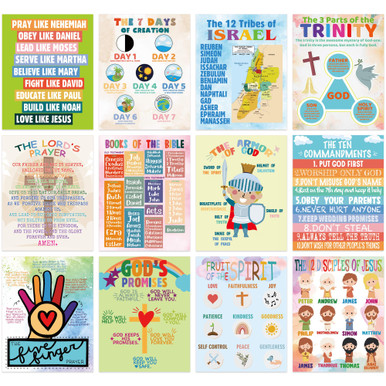 KMLIFE Bible Posters for Classroom, Inspire Faith and Learning with ...