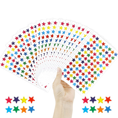 1800 PCS Small Star Stickers, 30 Sheets Holographic Rainbow Star ...
