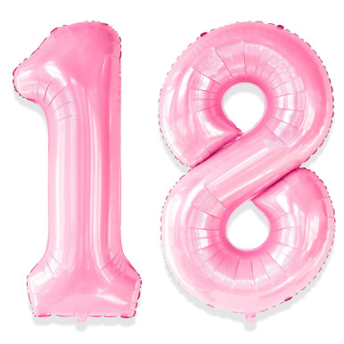 18 Balloon Number, 18th Birthday Balloons for Girl Women, 32inch Helium ...