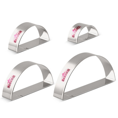LILIAO Half Circle Taco Cookie Cutter Set - 4 Various Sizes, 5, 4, 3 ...