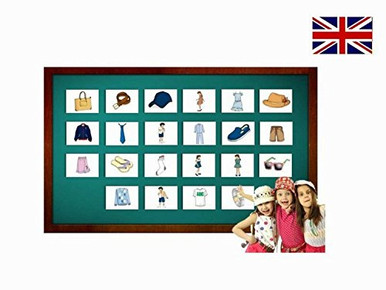 Yo-Yee Flashcards - Large Clothing and Apparel Picture Cards - English ...