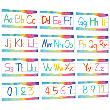 12 Pieces Alphabet Bulletin Board Strips Set Alphabet Line ABC Alphabet ...