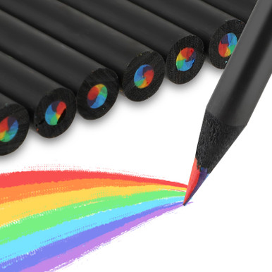 Rainbow Colored Pencils, 12 Pcs Rainbow Pencils Bulk Rainbow Pencils ...