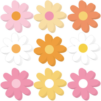 60 PCS Daisy Flower Cutouts Hippie Bulletin Board Retro Hippie Cutouts ...