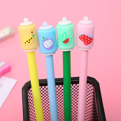 Sencoo 8 pack Black Gel Ink Pens Cartoon Stationery Cans Pens School ...