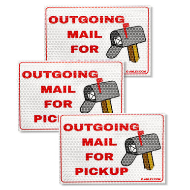 Anley Reflective Outgoing Mail for Pickup Magnet Sign 4x6 In - Magnetic ...