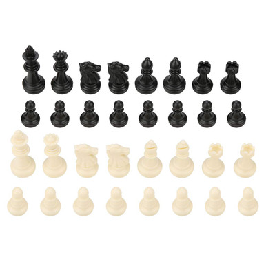 Chess Pieces Set, 32Pcs Plastic Chessmen Pieces Set Only, Standard ...
