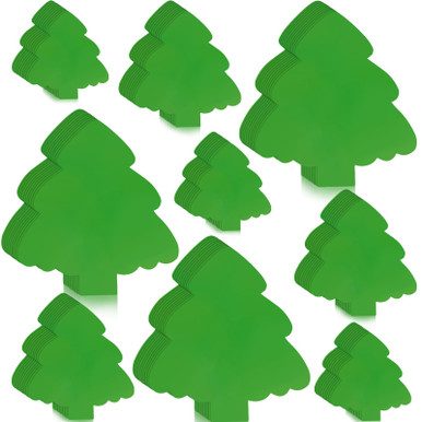 90 Pcs Christmas Tree Cutouts Classroom Cutouts Bulletin Board ...