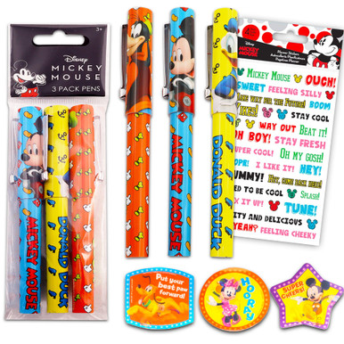 Disney Mickey Mouse Pen Set ~ Bundle Includes Three Mickey Gel Pens ...