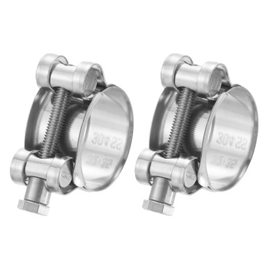 uxcell 2Pcs T-Bolt Hose Clamp Working Range 32-35mm 304 Stainless Steel ...