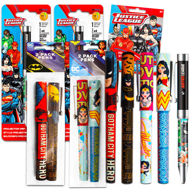InkWorks DC Comics Justice League Superman Batman Pens Value Bulk Pack ...
