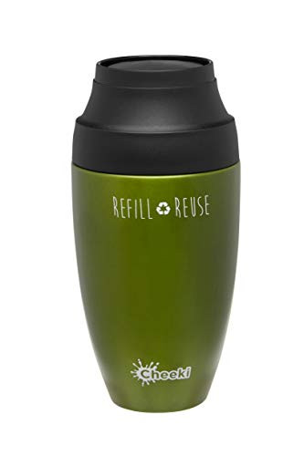 Cheeki Travel Coffee Mug, Insulated Stainless Steel Cup(350 ml/12 oz ...