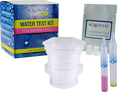 AquaVial Plus Water Test Kit for Total Bacteria and E. Coli, 2 Tests in ...