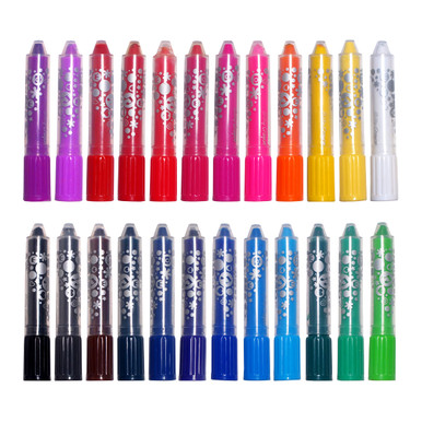 Swanaryo Washable Jumbo Crayons for Toddlers, Rotatable 24 Colors Non ...