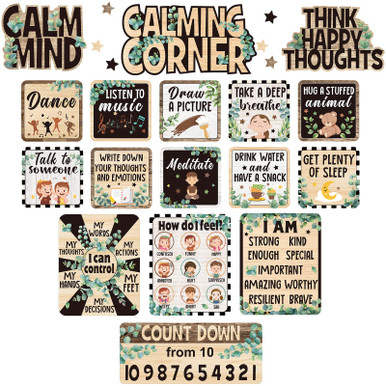 Pajean 29 Pieces Calming Corner Bulletin Board Set for Classroom ...