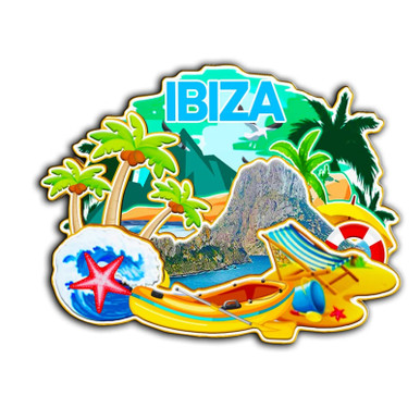 Ibiza Spain Spain Magnet Fridge Magnet Wooden 3D Landmarks Travel ...