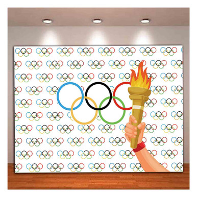 Fanghui Torch Olympic Rings International Banner Sports Party Photo ...