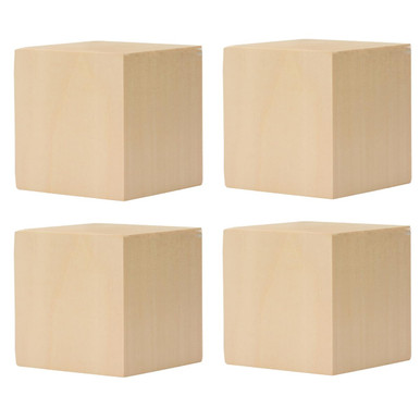 4 Pack Unfinished Basswood Carving Blocks Kit, 2 x 2 x 2 Inch ...