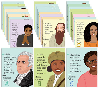 Magopera A-Z Alphabet Posters with Famous People and Quotes 26 Packs ...