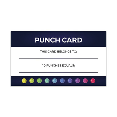 Andaz Press Navy Blue Reward Punch Cards, Loyalty Cards for Small ...