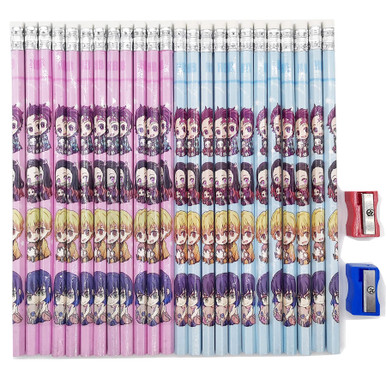 Heating Master MANDBOY FVLFIL Anime pencils Cute Pencils HB 24pcs Black ...