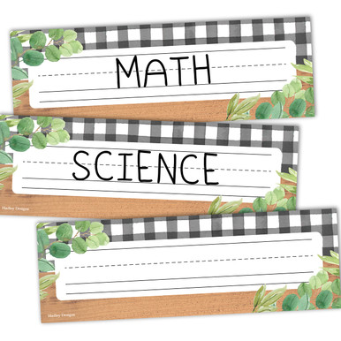 25 Farmhouse Classroom Name Tags for Classroom Cubbies - Student Desk ...