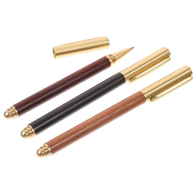 Angoily 3pcs Wooden Pen Pens Kids Gift Pen Wood Writing Pen Fine Tip ...
