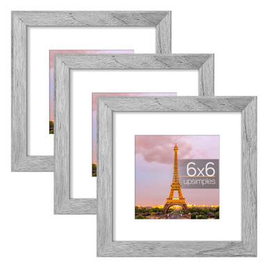 upsimples 6x6 Picture Frame Set of 3, Made of High Definition Glass for ...